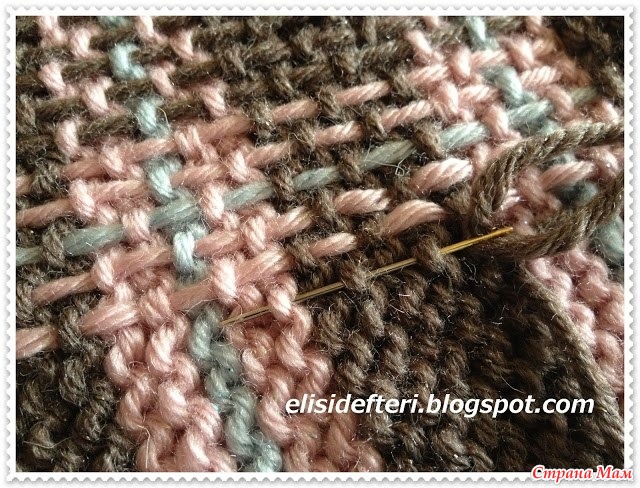 Интересная идея штопки вязаного полотна - Вязание - Страна Мам