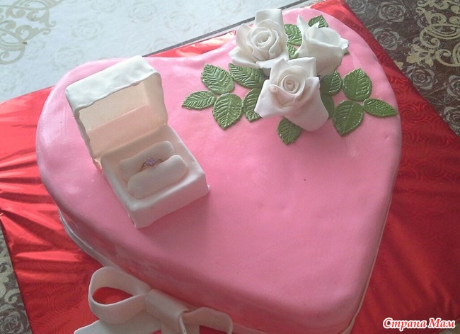 Торт сердце - ТОРТЫ, КАПКЕЙКИ, ПИРОЖНЫЕ, СЛАДОСТИ ИЗ МАСТИКИ - Страна Мам