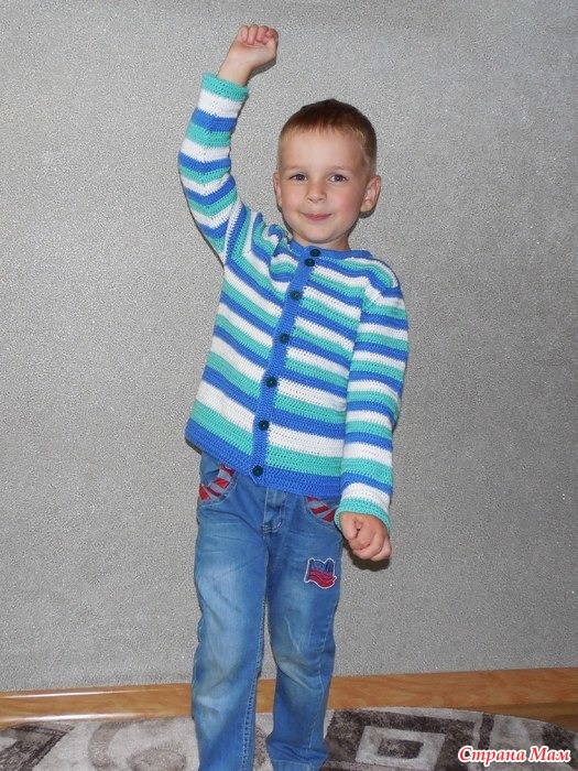 Кофта в полоску для сынули - Вязание - Страна Мам