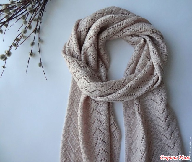 . Нужен совет! узкий шарф с ажуром - Машинное вязание - Страна Мам