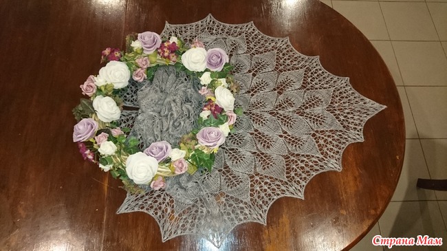 . Моя первая шаль "Замерзшие листья" - Вязание - Страна Мам